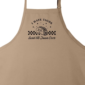 Personalized Retro Taco Apron for Men Women Kids, Mexican Food Funny ...