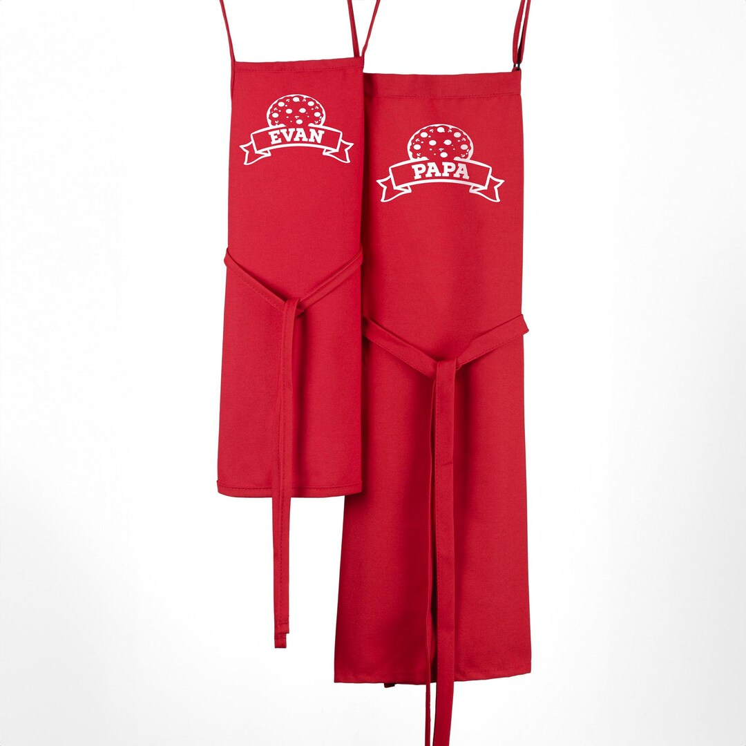 Build A Set Matching Aprons for Kid and Adult, Personalized Dad and Me ...