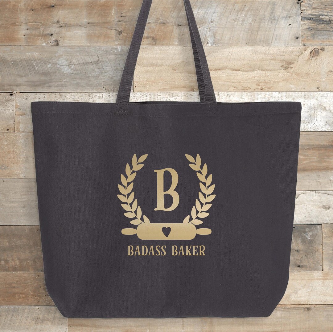 Monogramed Jumbo Baking Tote: Custom Baking Gifts - Etsy