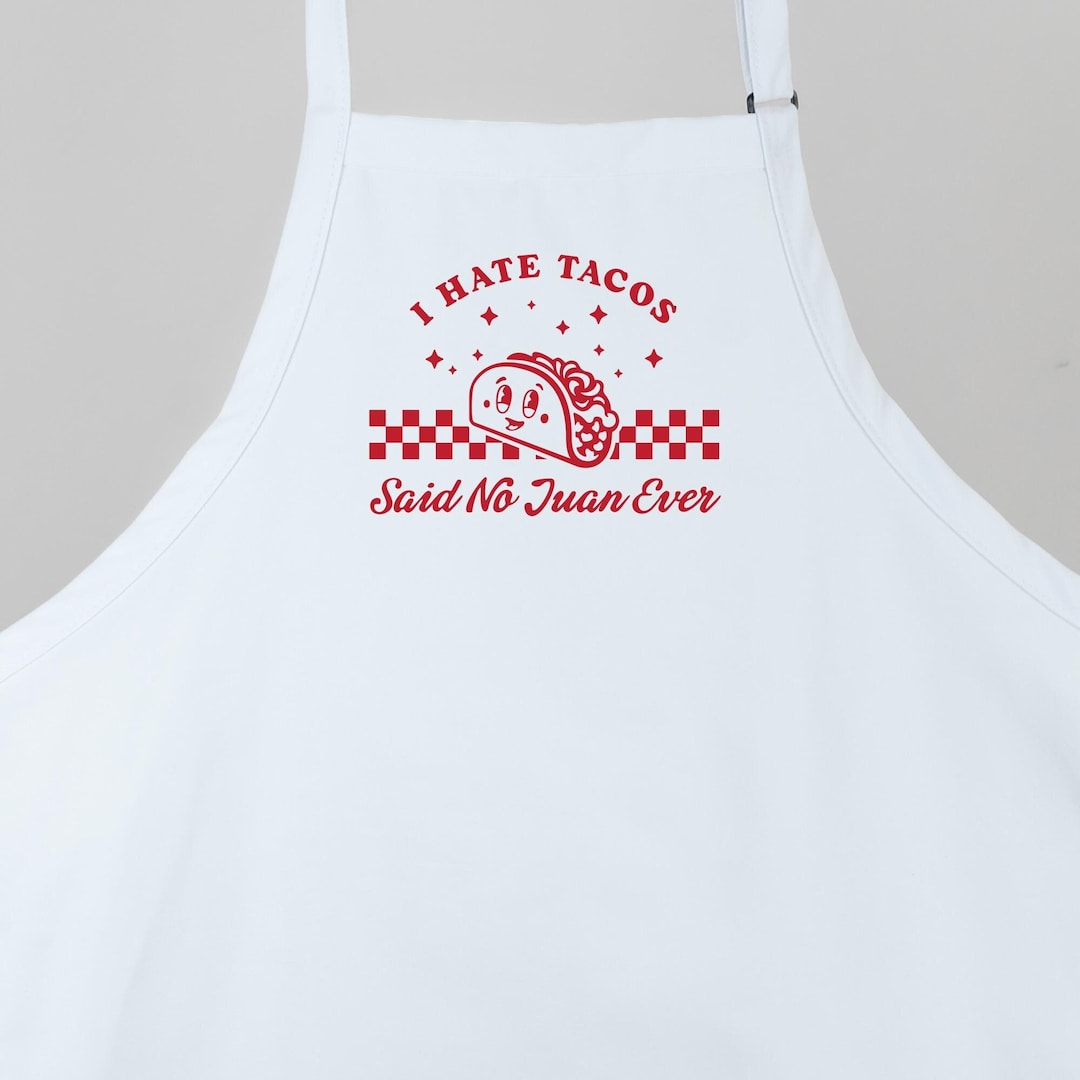 Personalized Retro Taco Apron for Men Women Kids, Mexican Food Funny ...