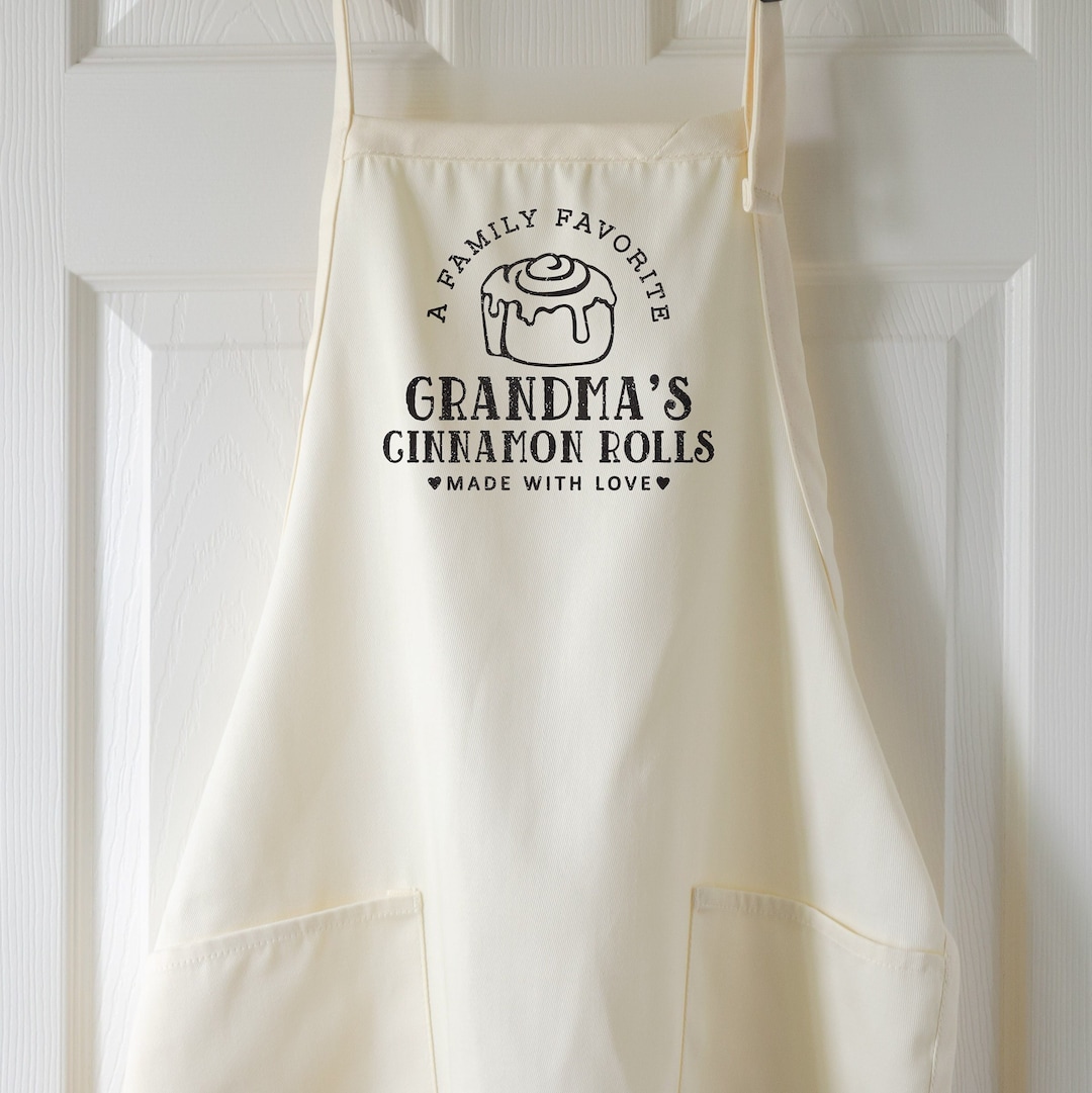 Personalized Cinnamon Roll Apron for Men Women, Custom Bread Baking ...