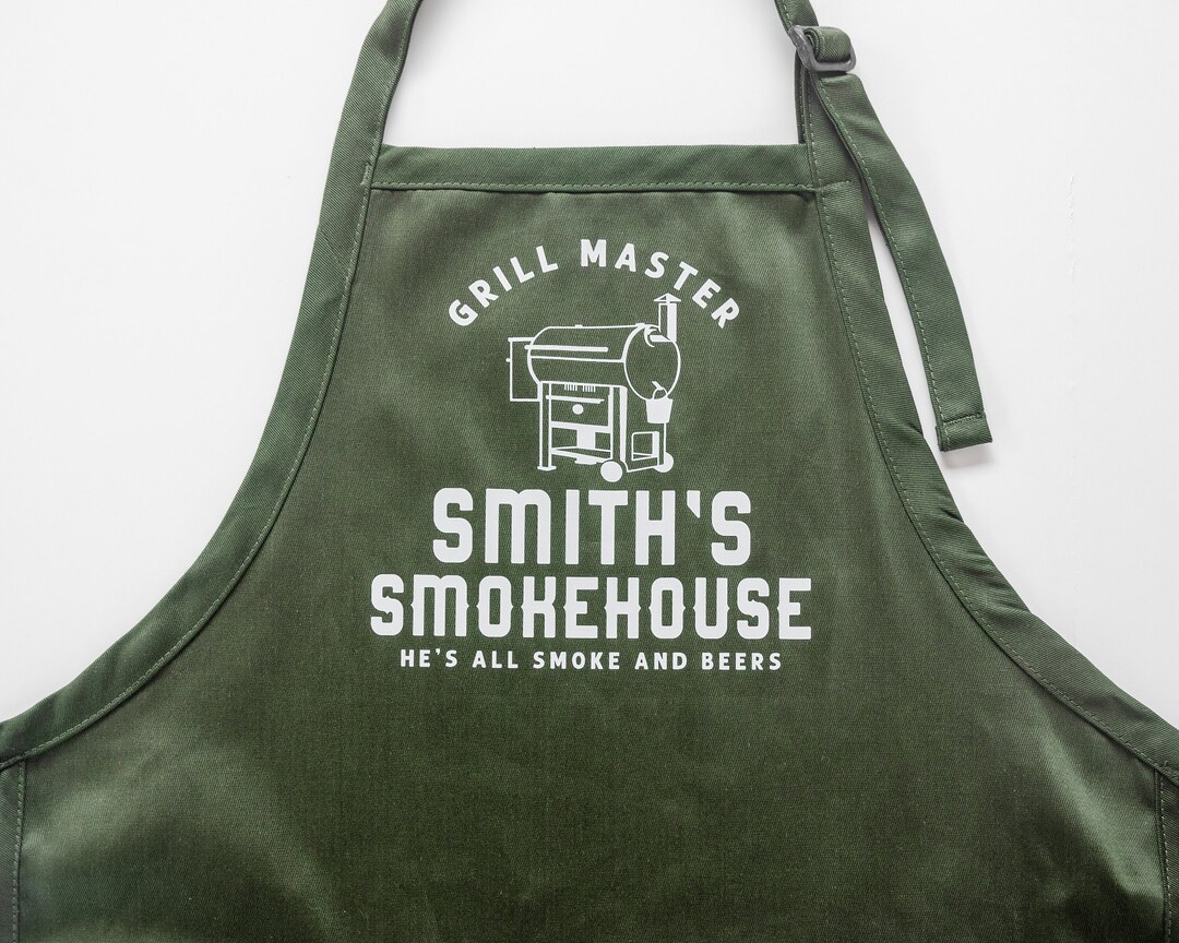 Personalized Meat Smoker Apron for Men Women, Custom Grilling Accessory ...