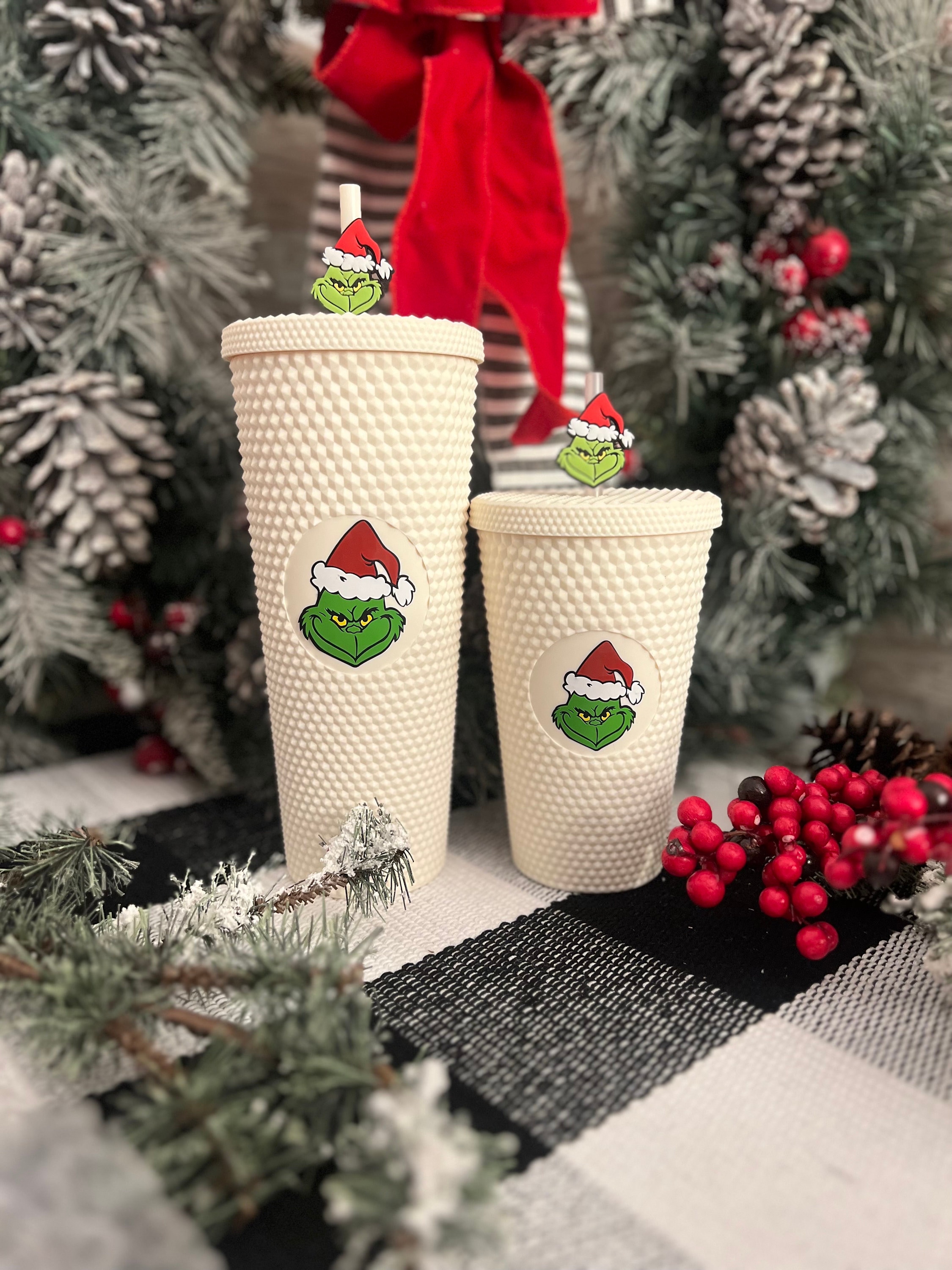 16oz 24oz Studded Grid Tumbler Grinch Grinchmas Christmas - Etsy