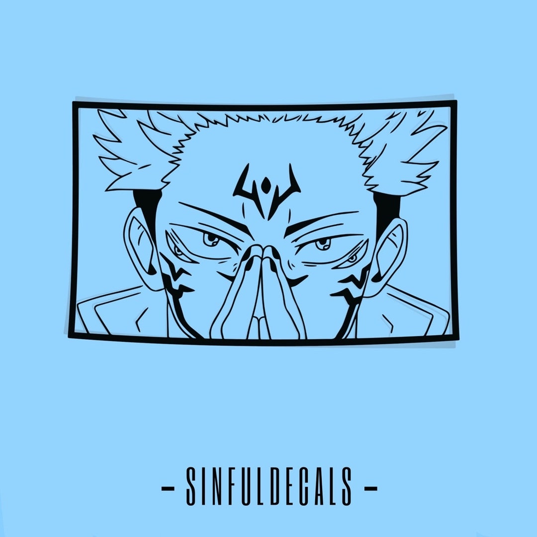 Suk Una JJK J J K Cursed Spirit Jjkai Sen Anime Car Decal - Etsy