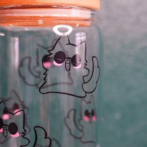 Anime Cat, Jo, Libby Glass Cup, , 16 Oz, JJK, Goj, O, Drink Ware, Anime ...