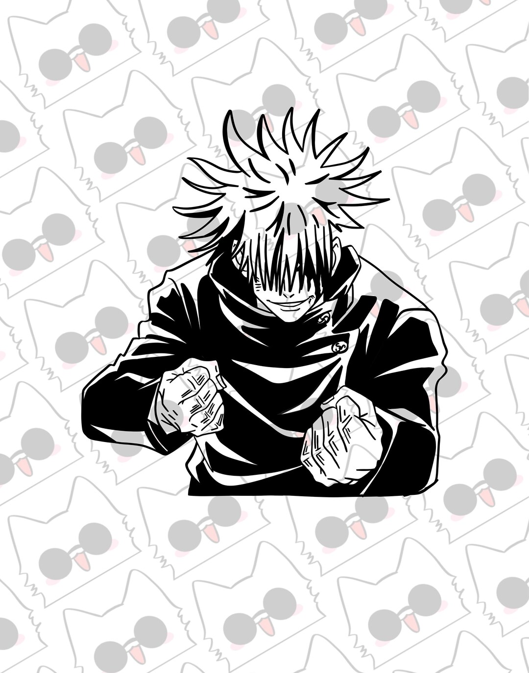 Jjsu K Sticker, Sorcerer Mgumi Divine Dog, Decal Vinyl, JJK, Anime ...