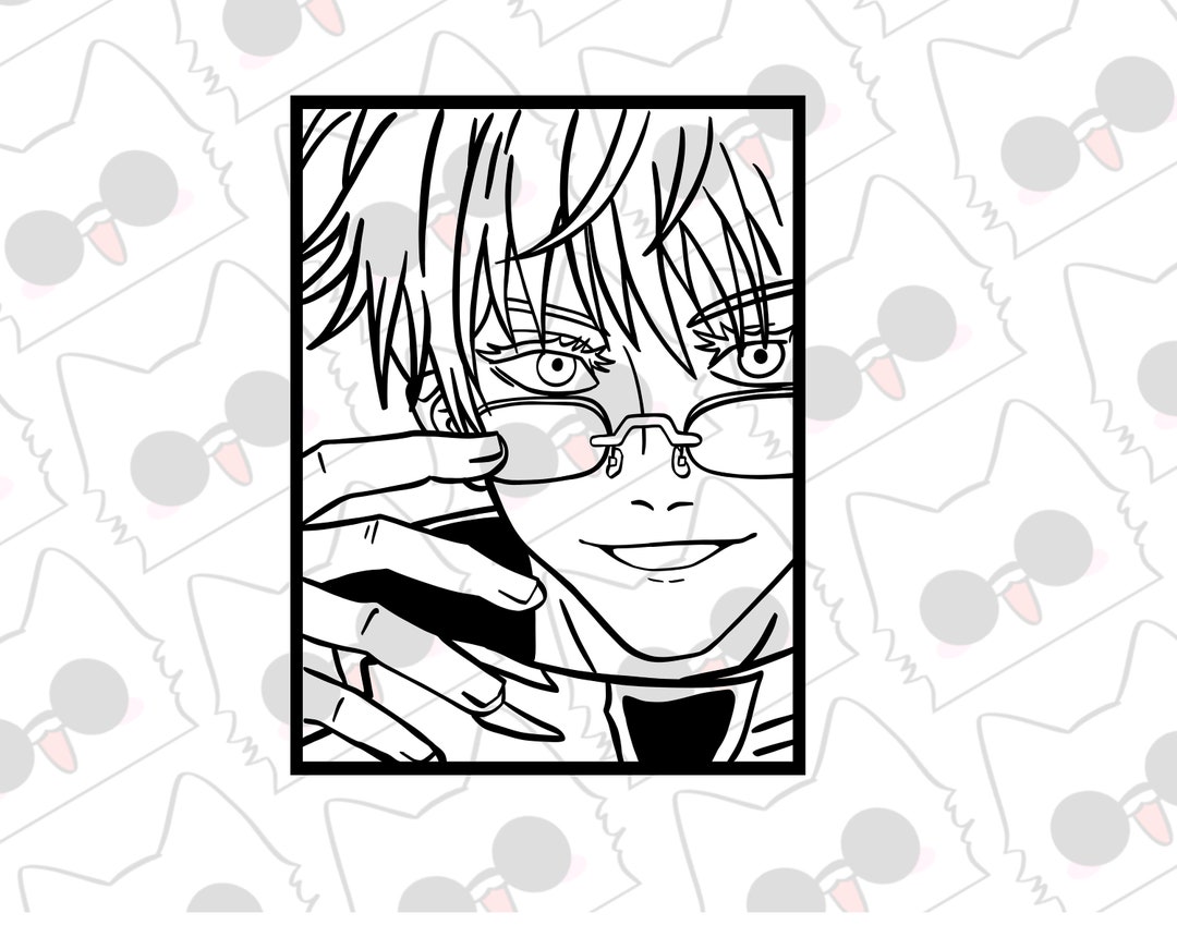 White Hair Character, Void, Masked Guy, Goj, Anime Car Decal, J,J,K ...