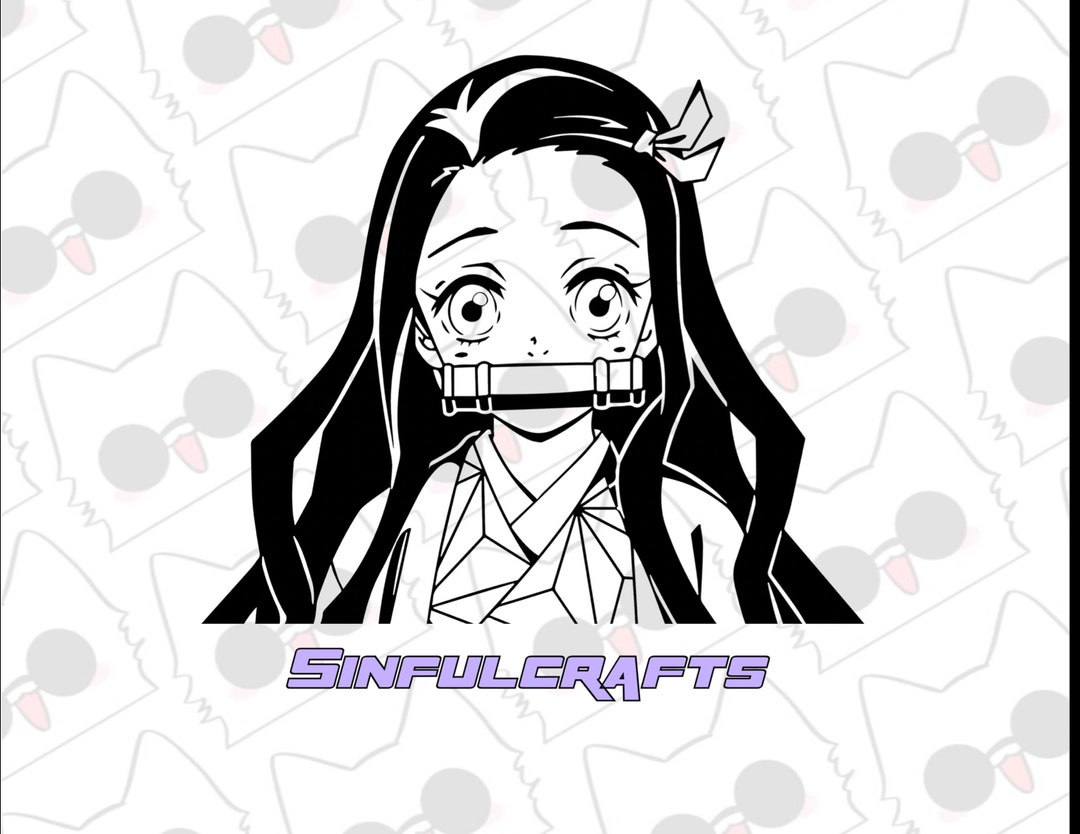 Kawaii Bamboo Girl, Anime, Vinyl Decal, Sticker, Water Resistant, Car ...