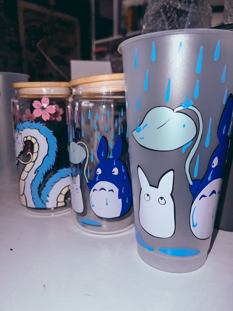 Totoro Cold Cup, With Straw, 24 Oz, Neighbor, Cold Cup, Reusable Cold ...