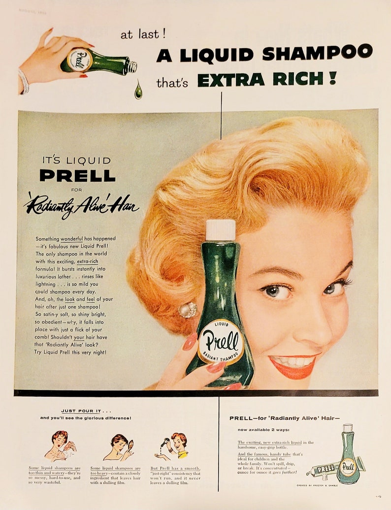 Vintage 1940s 50s 60s Magazine Advertisements, Retro Ads, Feminine ...