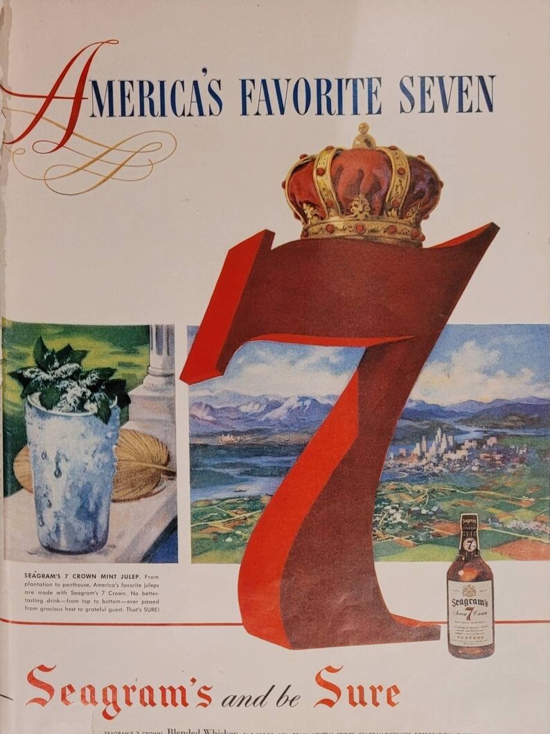 Vintage Alcohol Advertisements, Retro 1940s 50s 60s Magazine Ads, Art ...