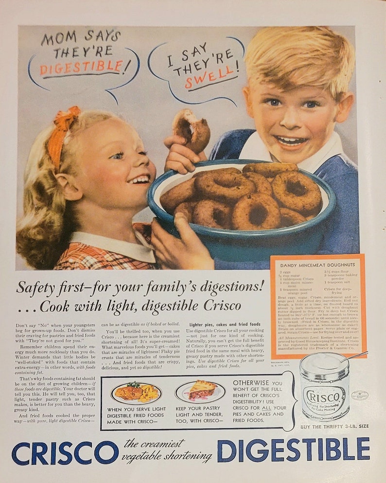 Vintage 1930s Magazine Advertisements, Retro Ads, Food, Kitchen, Baking ...