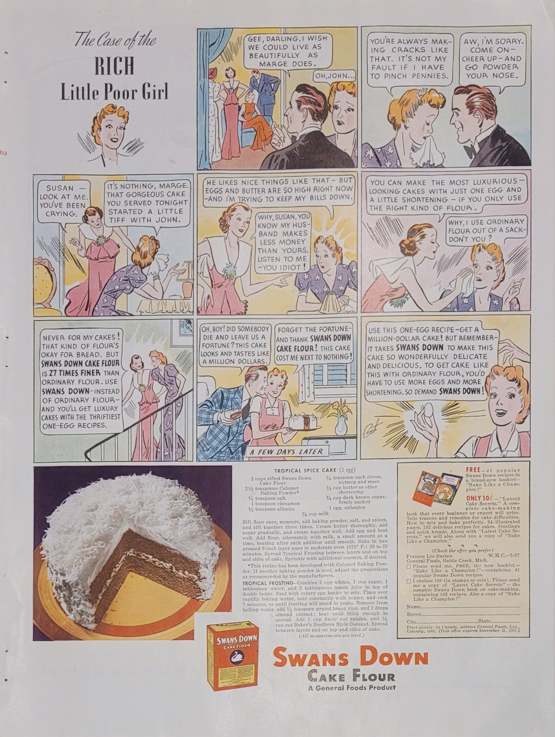 Vintage 1930s Magazine Advertisements, Retro Ads, Food, Kitchen, Baking ...