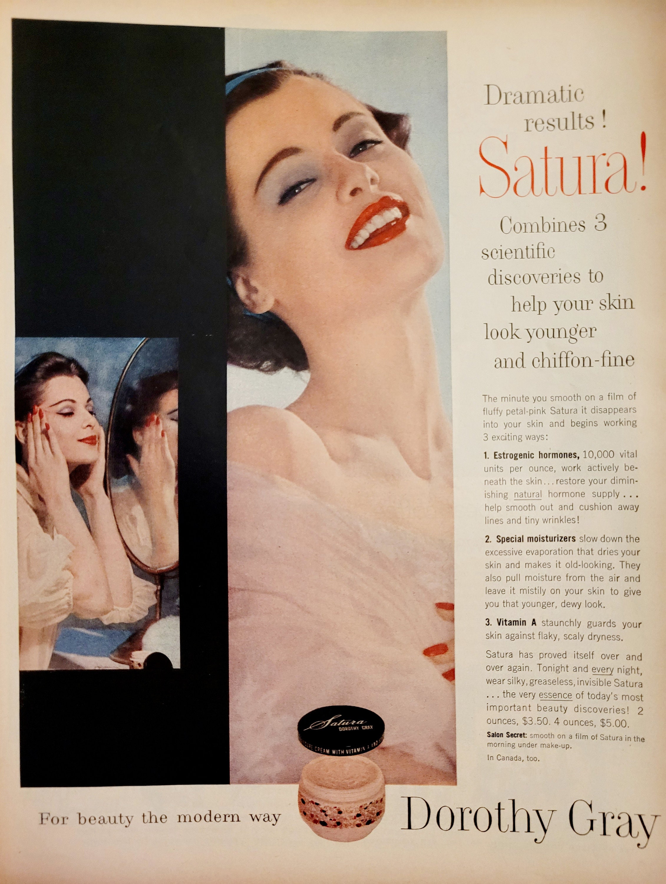 Vintage 1940s 1950s Magazine Advertisements, Retro Ads, Feminine ...