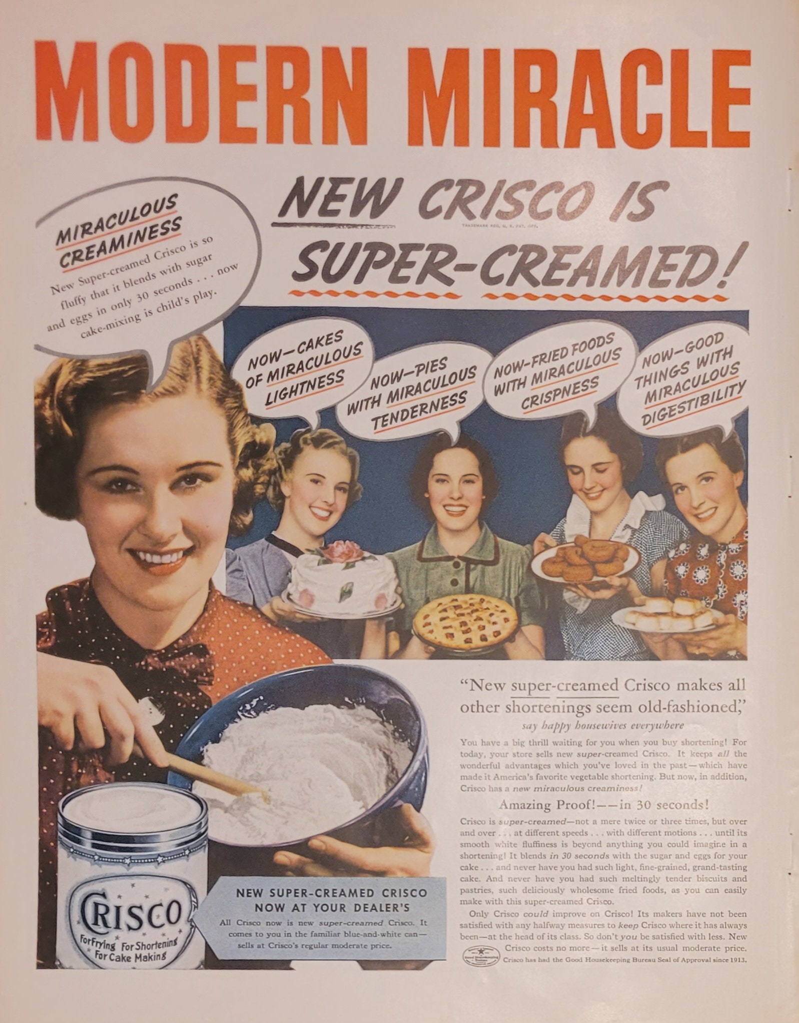 Vintage 1930s Magazine Advertisements, Retro Ads, Food, Kitchen, Baking ...