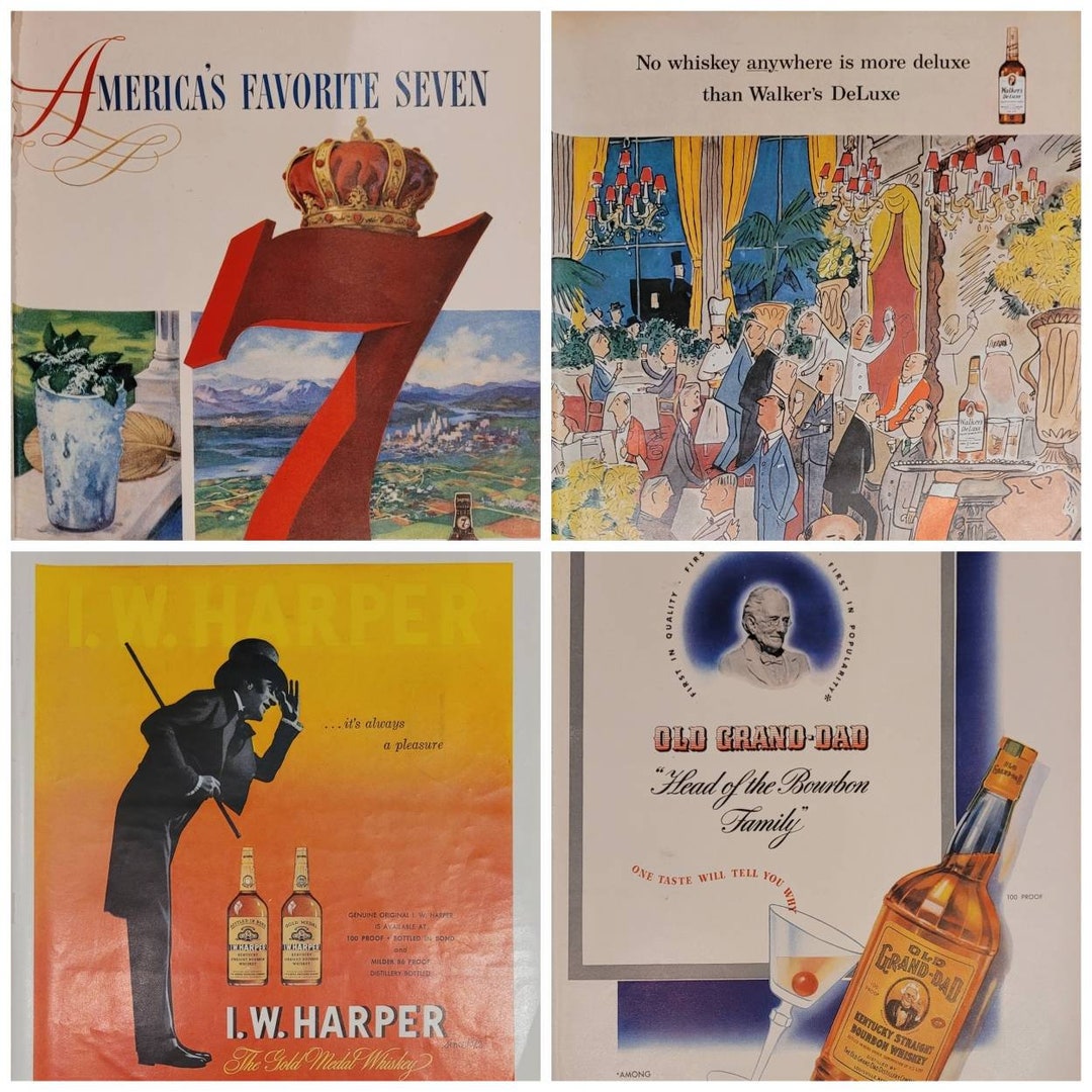 Vintage Alcohol Advertisements, Retro 1940s 50s 60s Magazine Ads, Art ...