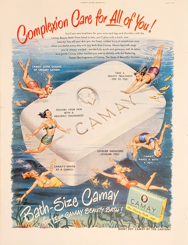 Vintage 1940s 50s 60s Magazine Advertisements, Retro Ads, Feminine ...