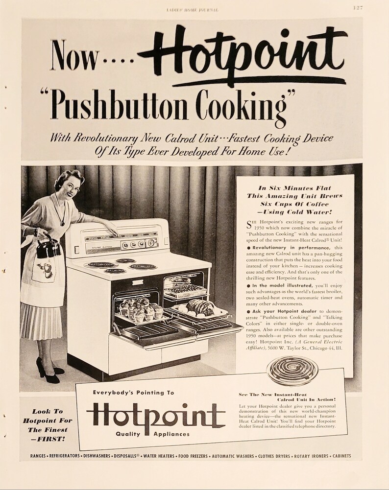Vintage 1940s 50s Magazine Advertisements, Retro Ads, Feminine, Kitchen ...
