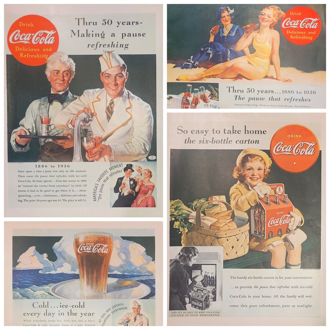 Vintage 1930s Magazine Advertisements, Retro Ads, Coca Cola, Soda, Pop ...