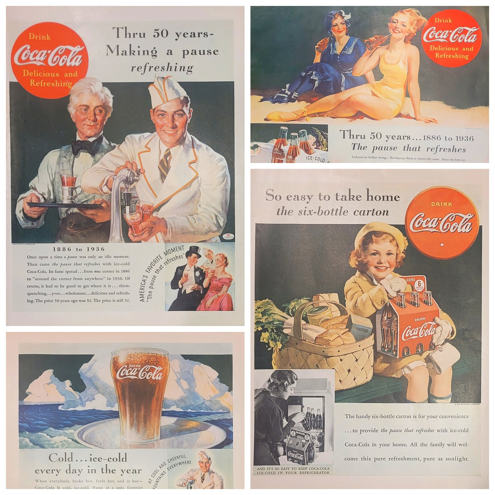 Vintage 1930s Magazine Advertisements, Retro Ads, Coca Cola, Soda, Pop ...