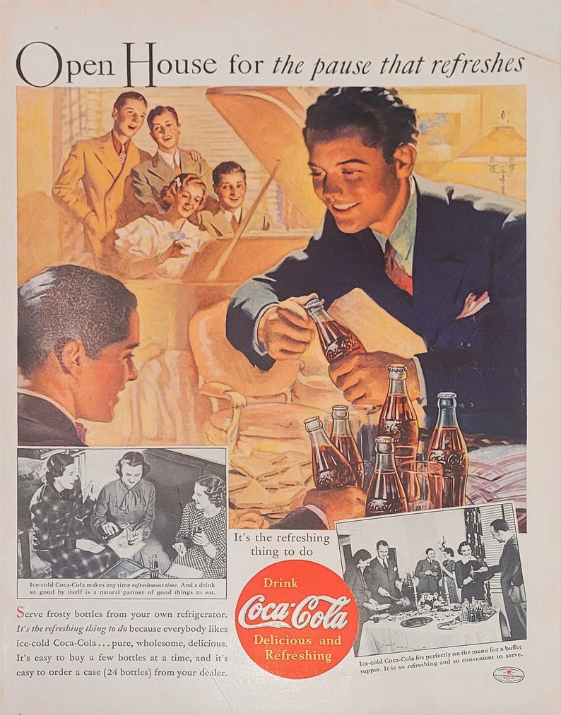Vintage 1930s Magazine Advertisements, Retro Ads, Coca Cola, Soda, Pop ...
