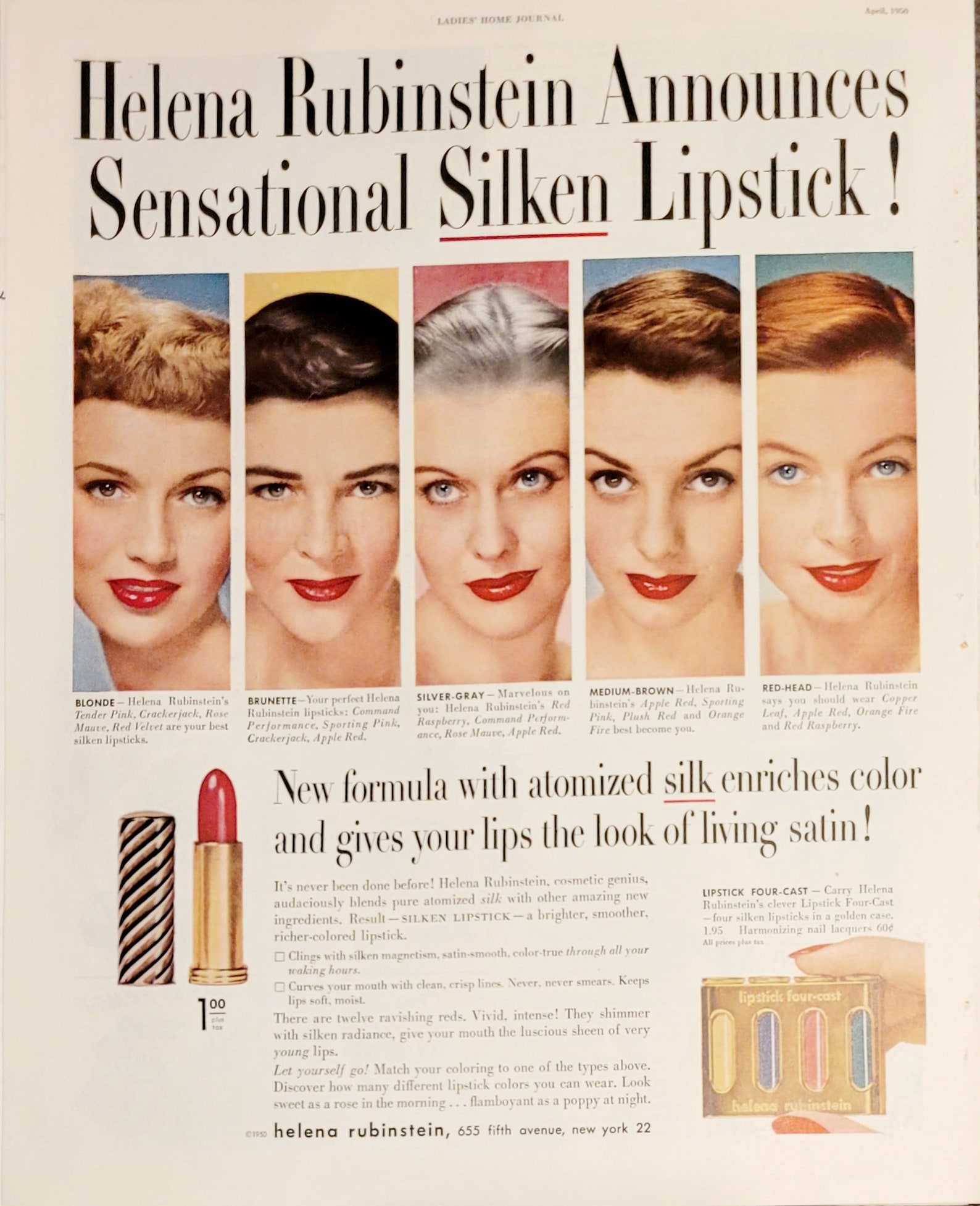 Vintage 1940s 50s 60s Magazine Advertisements, Retro Ads, Feminine ...