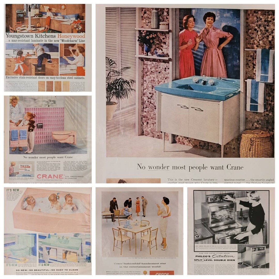 Vintage 1950s 1960s Magazine Advertisements, Retro, Wall Art Decor ...