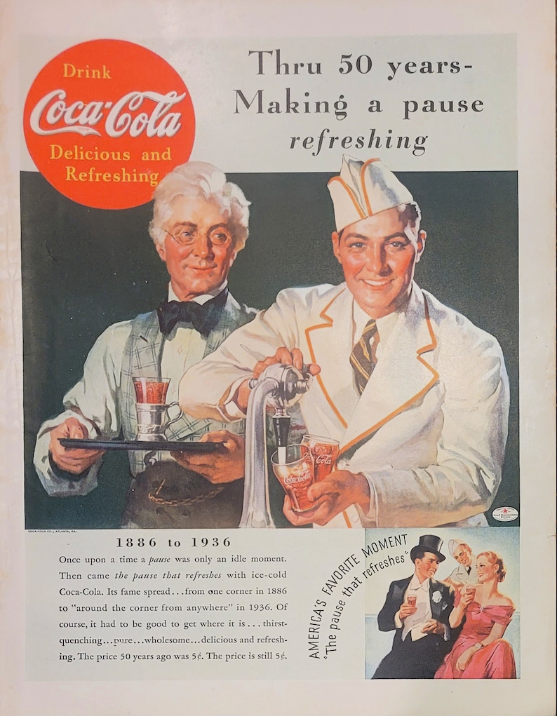 Vintage 1930s Magazine Advertisements, Retro Ads, Coca Cola, Soda, Pop ...