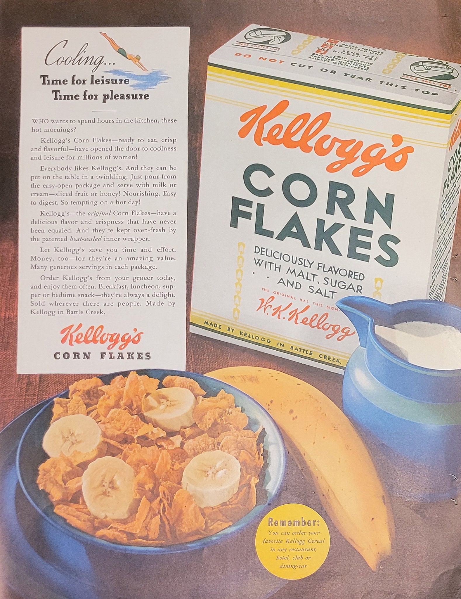 Vintage 1930s Magazine Advertisements, Retro Ads, Food, Kitchen, Baking ...