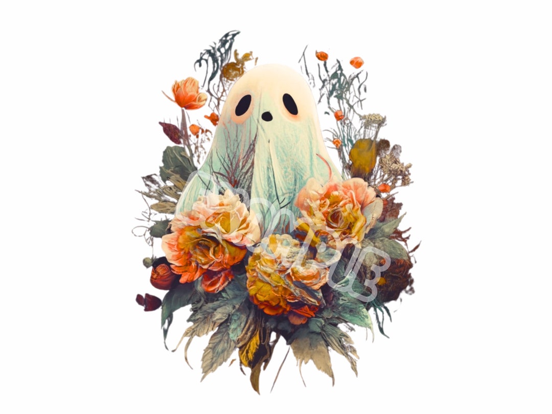 Boho Ghost PNG Halloween PNG Autumn Sublimation Design - Etsy