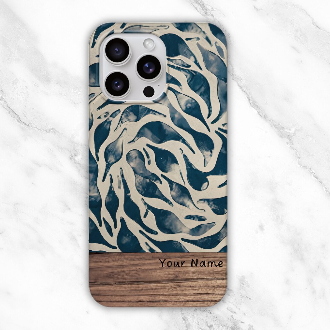 Blue Swirl Phonecase Personalised Phonecase, Wooden Phonecase ...