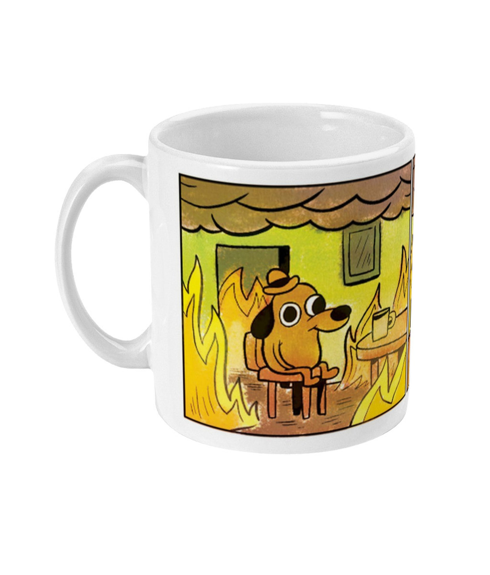 Funny Mug This is Fine Dog Meme for Man for Woman Birthday - Etsy UK
