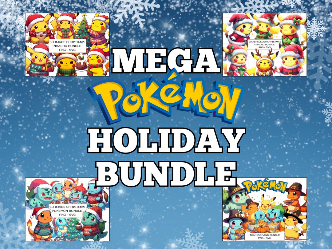Mega Holiday Pokémon Bundle PNG, Mega Christmas Pokémon Bundle, Pokémon ...