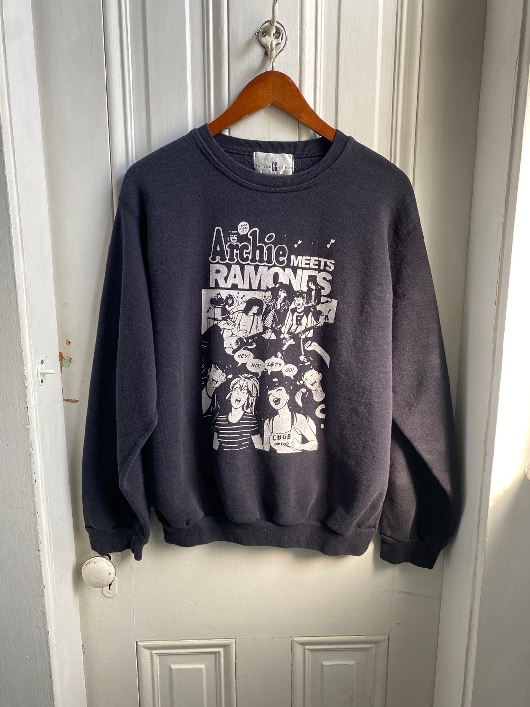 Vintage 90s Crewneck Printed With Archie Meets Ramones Size S - Etsy