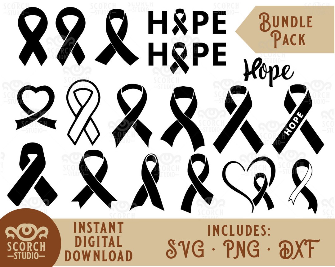 Awareness Ribbon SVG, Digital Cut, Breast Cancer SVG, Cancer Ribbon SVG ...