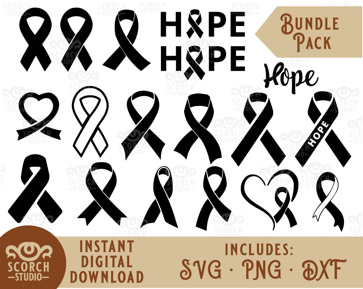 Awareness Ribbon SVG, Digital Cut, Breast Cancer SVG, Cancer Ribbon SVG ...