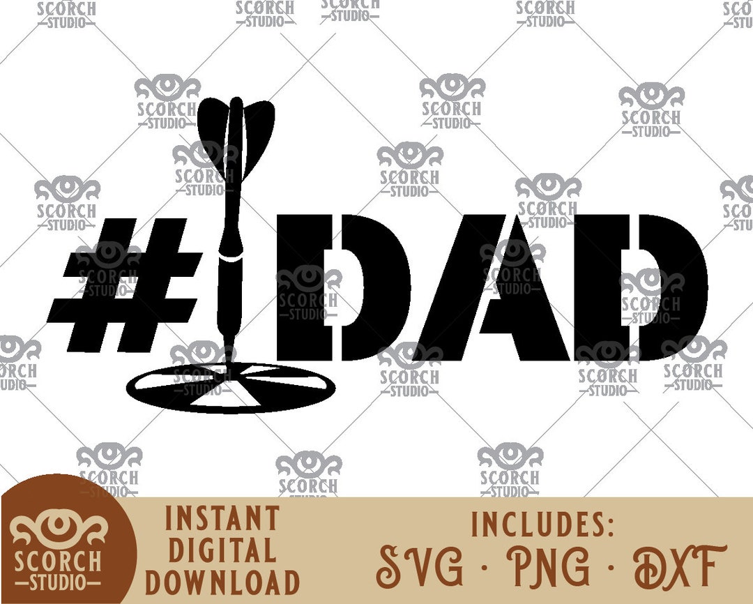 Dad 1 Dart Father's Day Digital Decal Files Dad Darts - Etsy