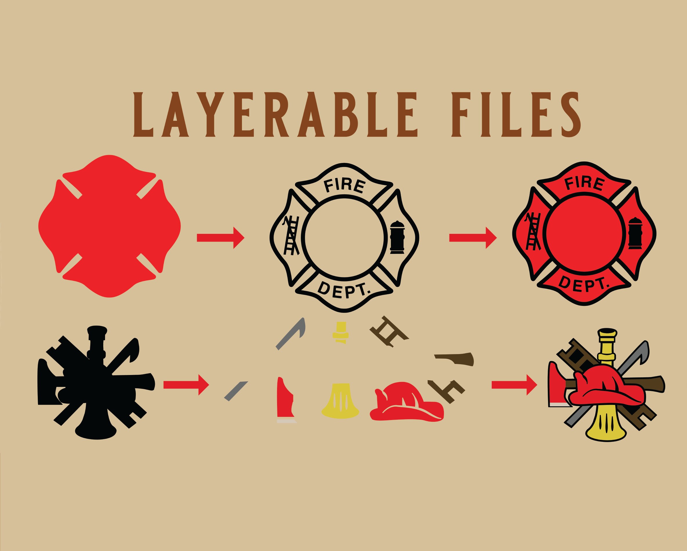 Firefighter Bundle Digital Decal Files, Cut Files for Cricut, Svg, Png ...