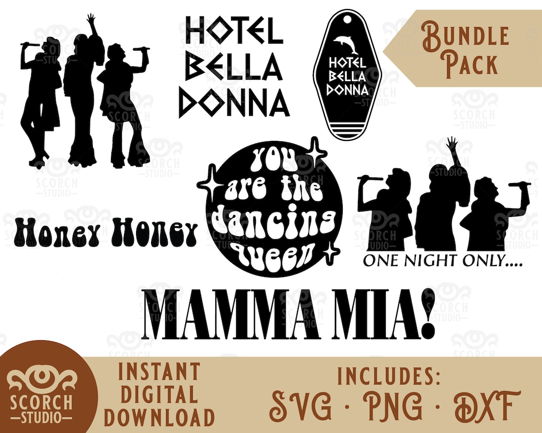 Mama Mia Inspired Bundle Digital Decal Files, Cut Files for Cricut, Svg ...