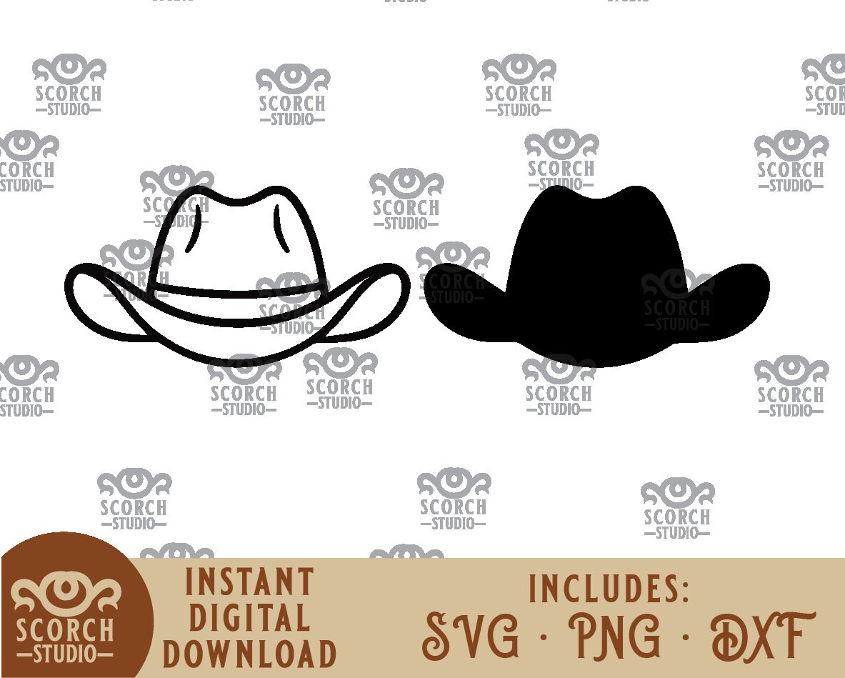 Cowboy Hat Front Silhouette