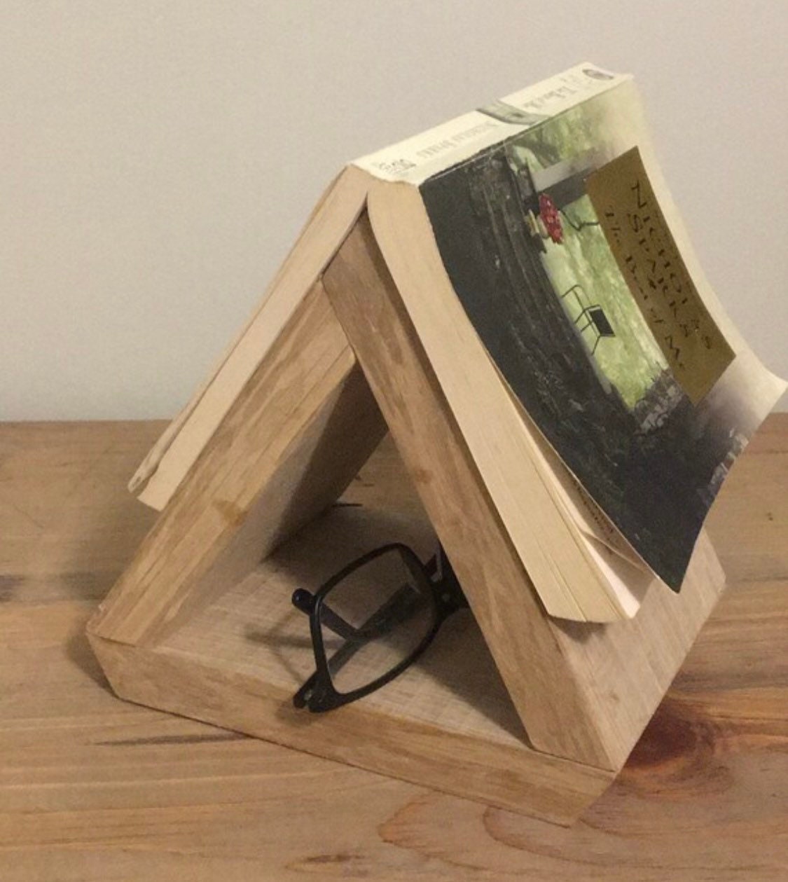 Wooden Book Stand - Etsy