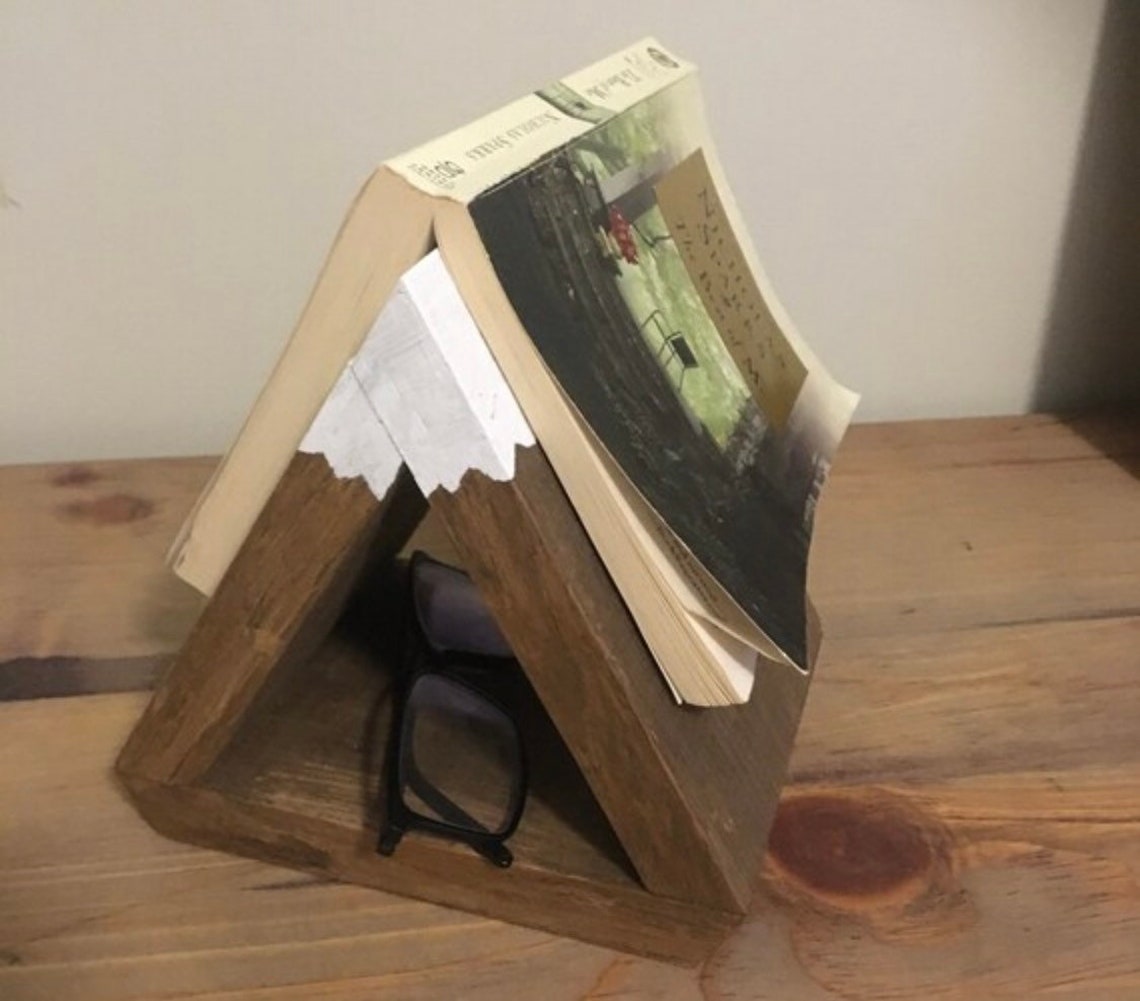 Wooden Book Stand - Etsy