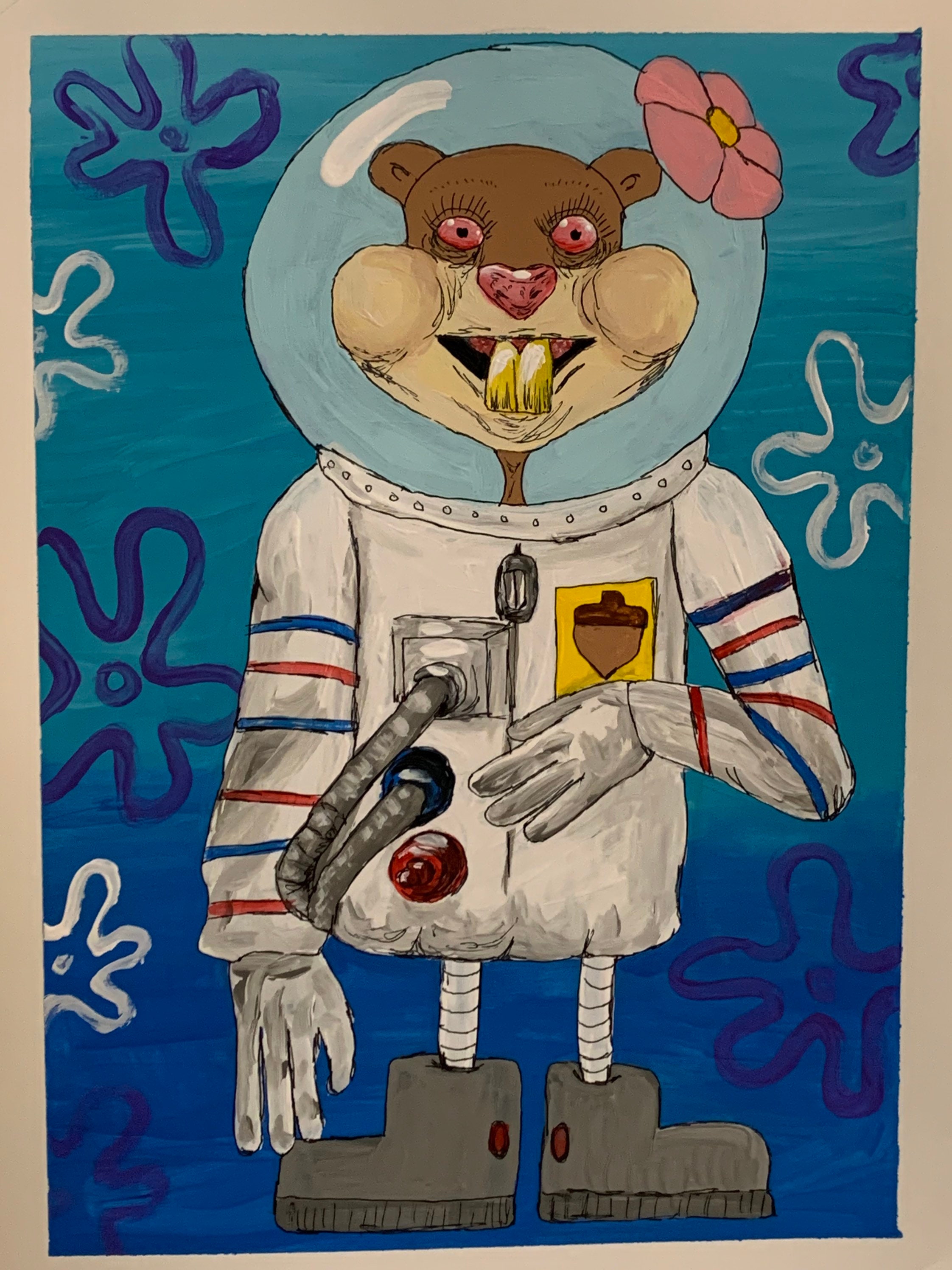 Creepy Sandy Cheeks | Etsy