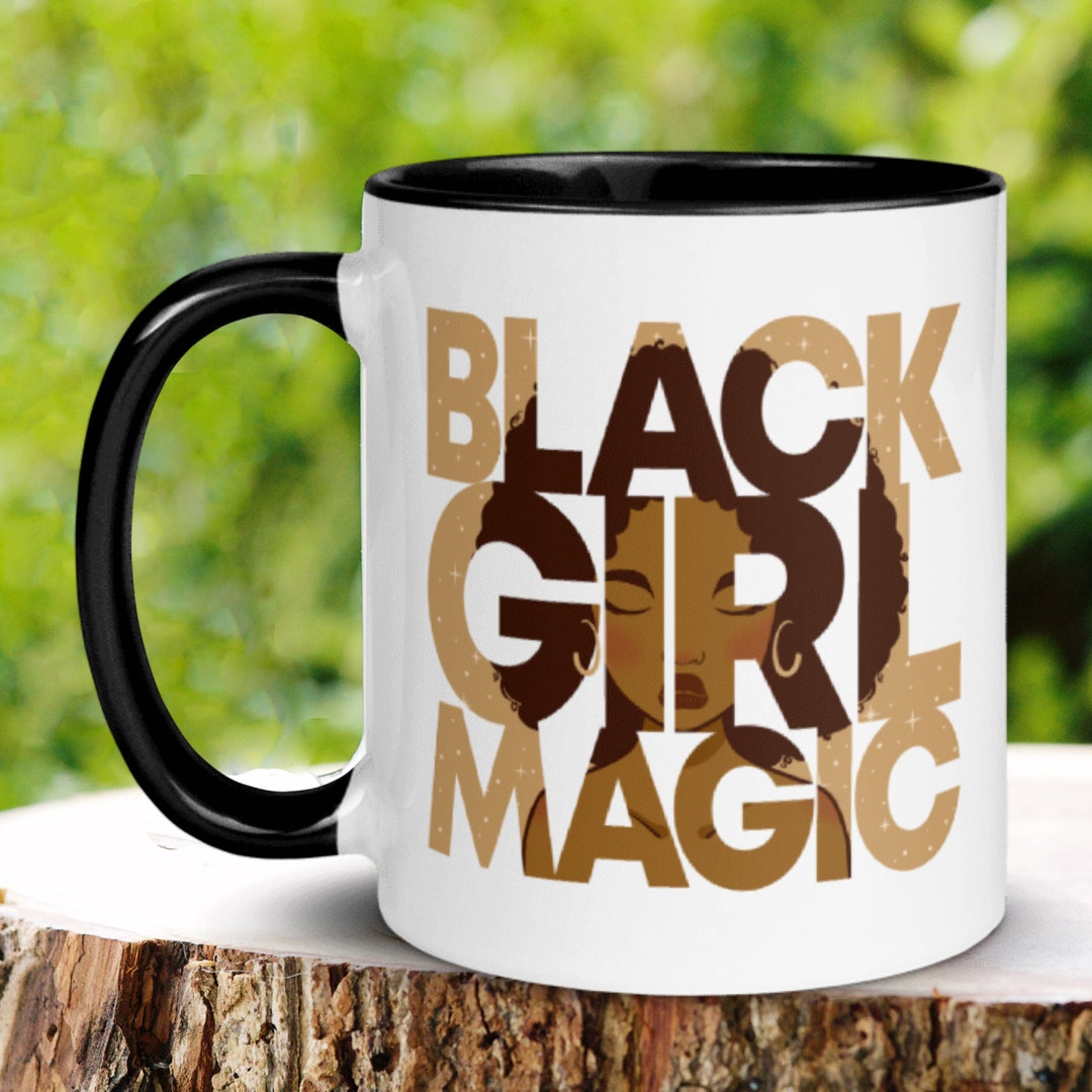 Black Girl Magic Mug, Black Art Coffee Mug, Black History Month, Black ...