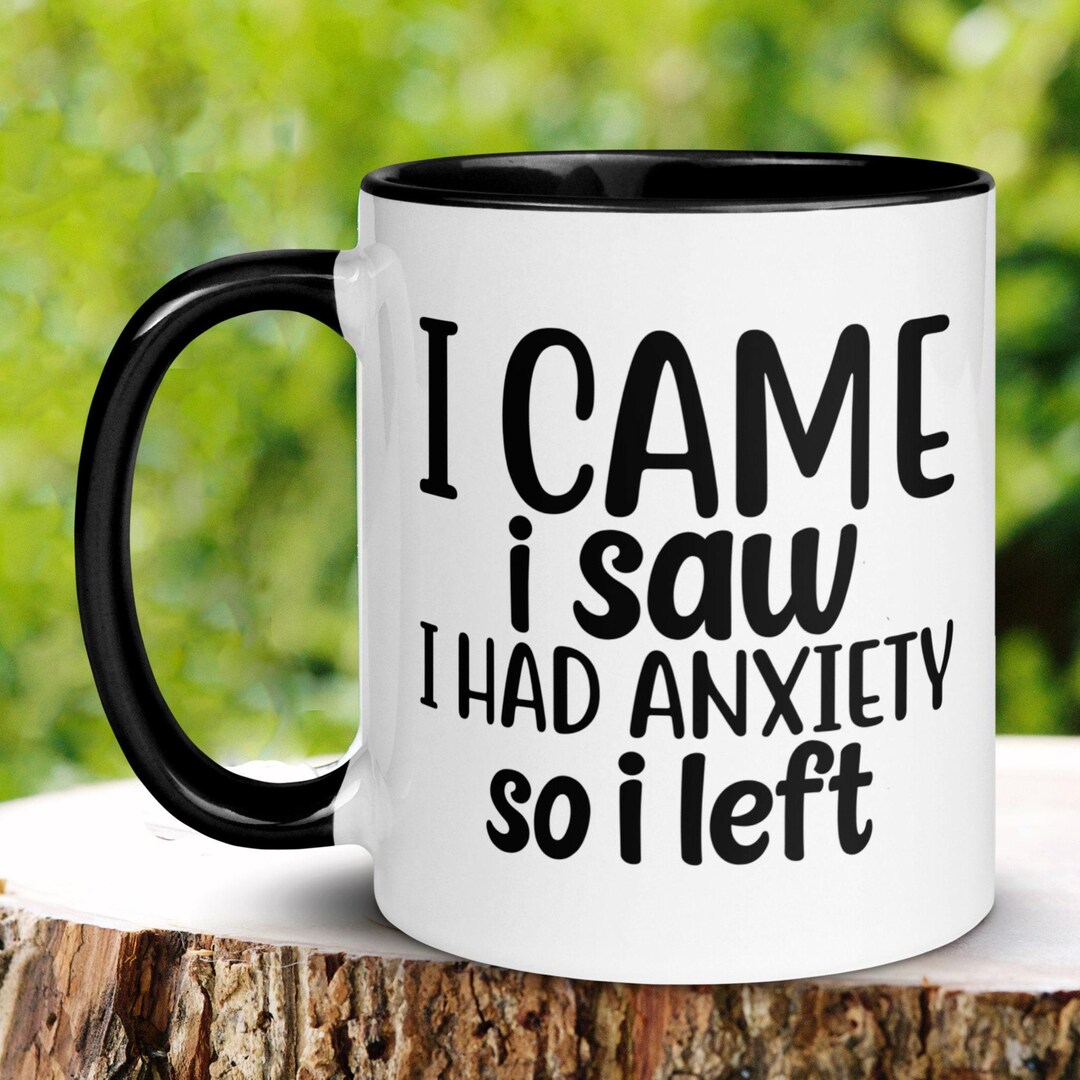 Sarcastic Anxiety Mug, Funny Mental Health Gift - Etsy