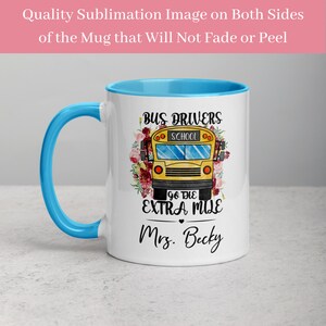 Bus Driver Mug Bus Drivers Go the Extra Mile School Bus - Etsy