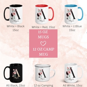 Name Mug Initial Letter Mug 15 Oz 11 Oz Monogram Mug - Etsy