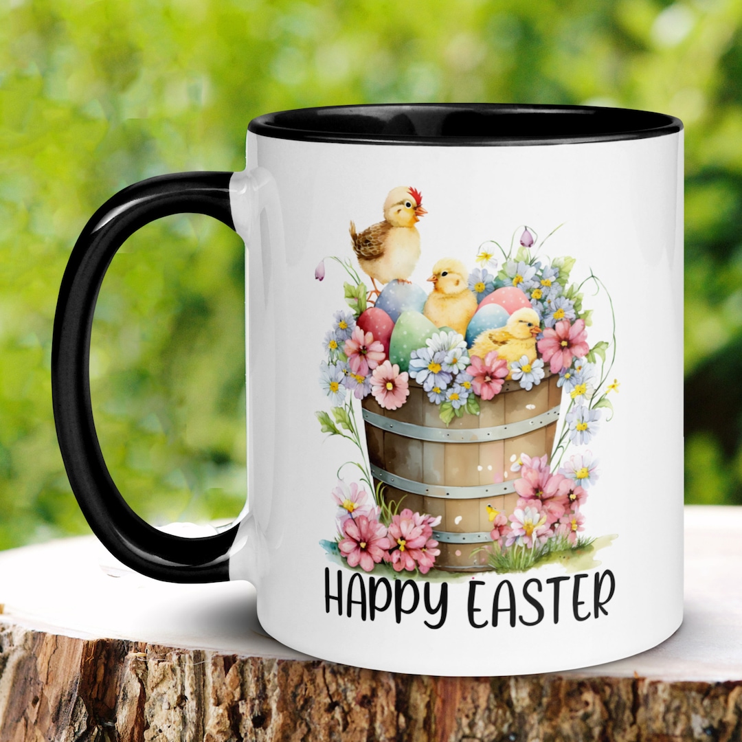 Easter Basket Mug, Personalized Easter Mug, Easter Gifts, Easter Coffee ...