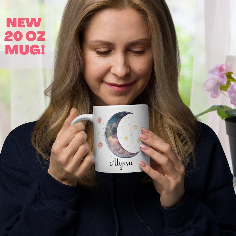 Personalized Celestial Moon Mug, Witchy Astrology Gift - Etsy