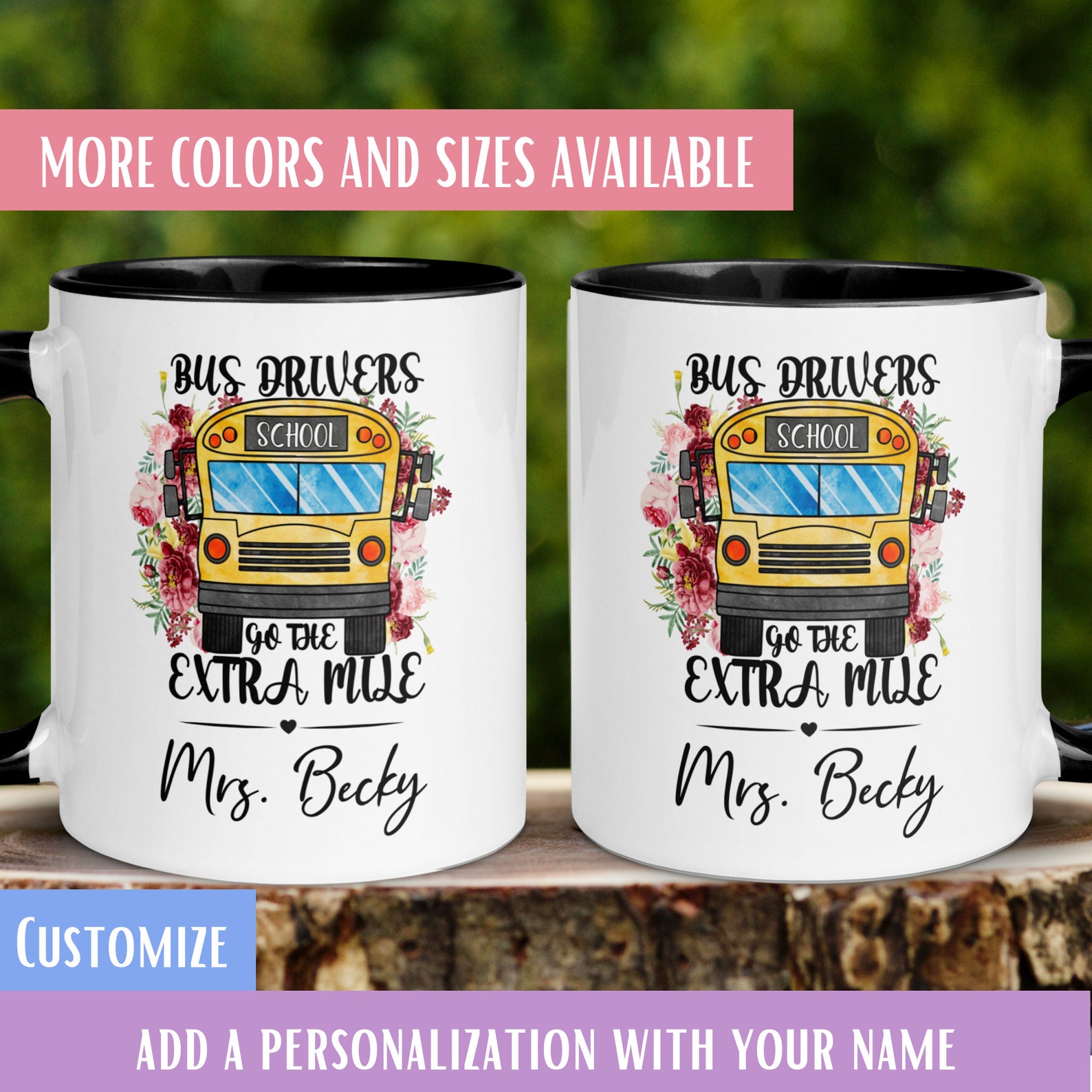Bus Driver Mug Bus Drivers Go the Extra Mile School Bus - Etsy